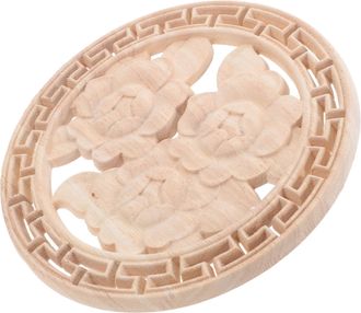 DOITOOL Holzschnitzereien Und Holzintarsien Für Möbel Geschnitzte Holzapplikationen Für Schranktüren Betten Und Kleiderschränke Ungetöntes Retro-möbelaccessoi