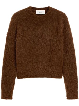 Ami pull en mohair mélangé - Marron