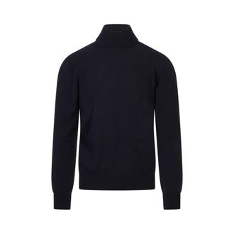 Agnona Col roul&eacute;s - Homme - Pulls - Bleu - Taille: M