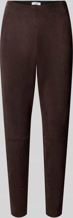 Christian Berg Hose in Leder-Optik mit elastischem Bund