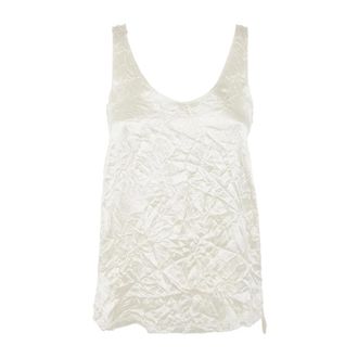 Lanvin Crinkled Camisole Top - - Tops - Damen - Wei&szlig; - S