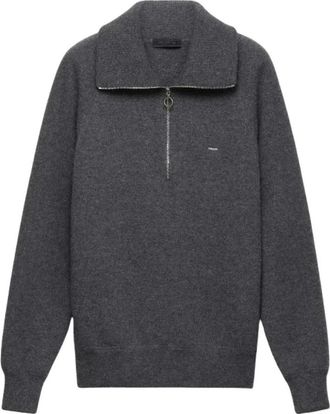 Prada Strickpoloshirt - - Sweatshirts & Hoodies - Herren - Grau - L