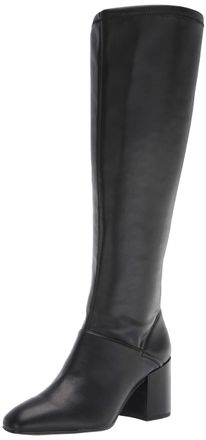 Franco Sarto Damen H4592s3002 Kniehohe Stiefel, Schwarzes Kunstleder, breite Wade, 38 EU