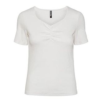 Pieces PCTANIA SS Top Noos BC, Blanc &eacute;clatant., M
