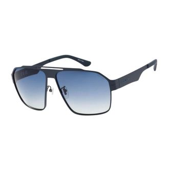 Police Homme, Accessoires, Bleu, Taille: ONE Size Metal Frame Aviator Lunettes de soleil