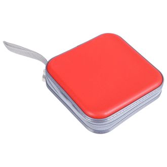 BESPORTBLE CD H&uuml;lle aus Kunststoff mit 40 F&auml;chern Rote Aufbewahrungstasche f&uuml;r CDs und DVDs Platzsparender Auto Organizer zum Schutz vor Kratzern und Feuchtigkei