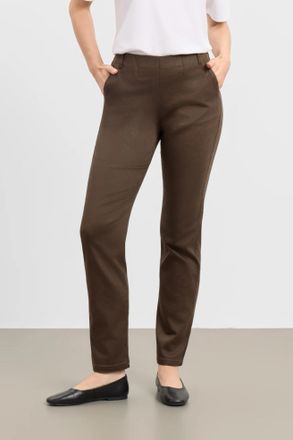 Laurie Damen vegan Hose Taylor Regular Ml Braun Mit Blumenmuster