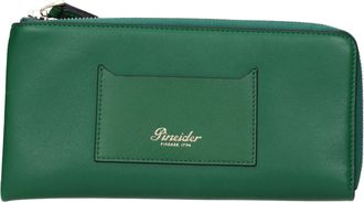 Pineider Hommess Portefeuille Cuir Vert/Vert Vif