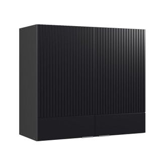 Vicco Küchenschränke Fame-Line, Schwarz gestreift, 80 cm, Vicco