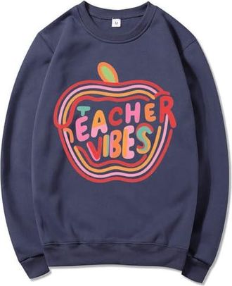 Generic Sweat-shirt pour femme - Imprim&eacute; graphique - Haut surdimensionn&eacute; - Col rond - Manches longues - Automne - Hiver - D&eacute;contract&eacute; - Confortable - Tendance