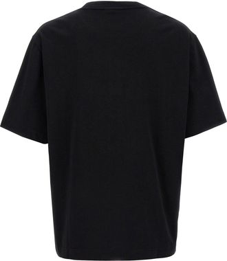 Maison Kitsun&eacute; Logo-Embroidered Cotton T-Shirt - Black