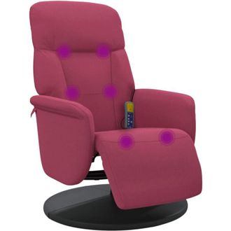 vidaXL Massagesessel mit Fu&szlig;teil Weinrot Samt Vidaxl