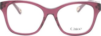 Chloé Brille mit eckigem Gestell - Rot