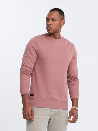 Ombre Sweatshirt Herren Sweatshirt Regular Fit mit Rundhalsausschnitt Dark rose XXL (kein Set, 1-tlg) in Unifarbe