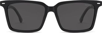 Sojos Retro Gro&szlig;er Quadratisch Polarisierte Sonnenbrille Damen Herren Klassisch 70er Cateye Brillen mit UV400 Schutz SJ2387, Schwarz