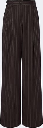Dolce & Gabbana Pantalon ample en laine m&eacute;lang&eacute;e