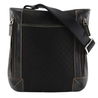 Celine Pre-owned Macadam Schultertasche aus Nylon-Canvas und Leder - - Pre-owned - Herren - Schwarzk - ONE SIZE