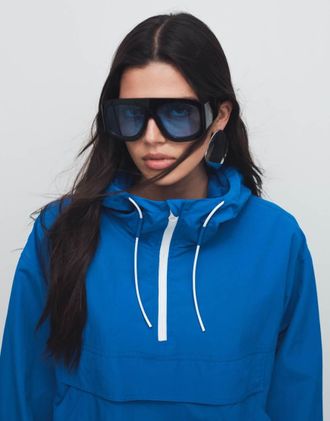 Asos Wasserabweisende Trainingsjacke zum &Uuml;berziehen in leuchtendem Blau