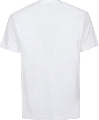 Comme Des Gar&ccedil;ons Logo-Heart Print T-Shirt - White
