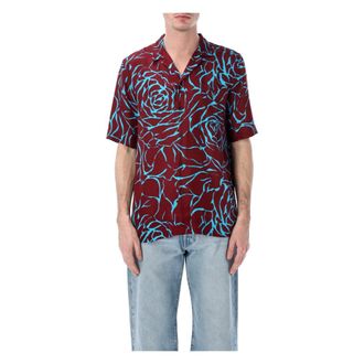 Dries Van Noten Homme, Chemises, Rouge, Taille: XL Carltone Boxy Shirt