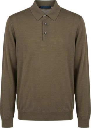 Kiton 14-Mikron-Langarm-Poloshirt - - Tops - Herren - Gr&uuml;n - L