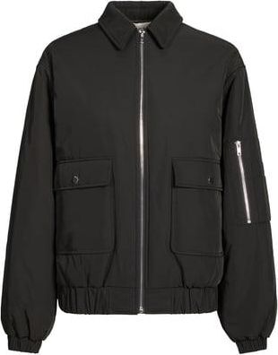 Saison 1865 Kurz Kragen -Anspruchsbomberjacke - Schwarz