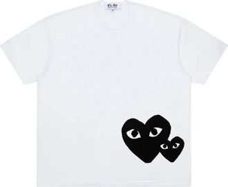 Comme Des Garçons t-shirt à imprimé coeur - Blanc