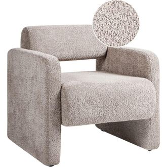 Beliani Beliani - Fauteuil Rétro en Bouclé dAppoint Meuble de Salon Beige Hallsberg