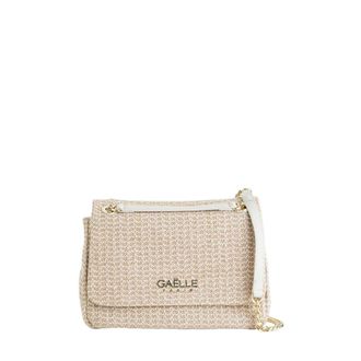 Ga&euml;lle Paris Femme, Sacs, Beige, Taille: ONE Size Sac bandouli&egrave;re en raphia lurex