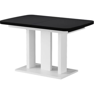 Vicco Table de salle &agrave; manger Fenaro, noir/blanc, 120x80cm 2 parties, Vicco