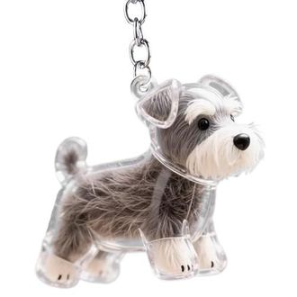 Generic Porte-cl&eacute;s animal mignon - Porte-cl&eacute;s de rangement de poils de chat et de chien mignon - Pendentif transparent Souvenir Bras de poche pour la collecti