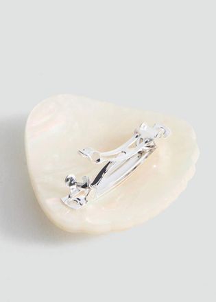 Mango Barrette coquillage &eacute;cru - Femme - Taille unique - MANGO