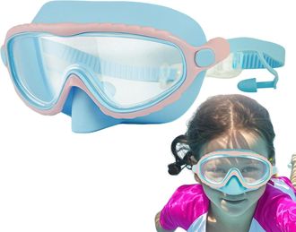 Generic Schwimmbrille f&uuml;r Kleinkinder mit Nasenschutz - Schwimmbrille gegen Erstickung - verstellbare Gesichtsabdeckung, auslaufsicher und beschlagfrei f&uuml;r In