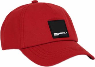 Karl Lagerfeld Womens, Box Logo Cap, Pompeian Red, One Size