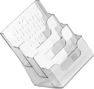 DOITOOL Transparenter Prospektst&auml;nder aus Kunststoff Kompakter Desktop Organizer f&uuml;r Akten und Brosch&uuml;ren Leichter und Stabiler Tischaufsteller f&uuml;r B&uuml;ro und E