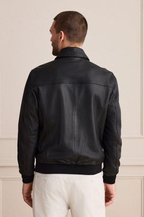 Next Lederjacke Signature Lederjacke mit aufgesetzter Tasche (1-St)