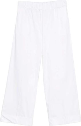 D.exterior Femme, Pantalons, Blanc, Taille: 42 FR Pantalon Court &agrave; Taille &Eacute;lastique