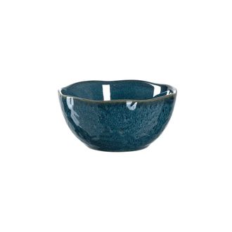 Leonardo Leonardo Matera Keramik-Schale, 1 Stück, spülmaschinengeeignetes Dessert-Schälchen, 1 mikrowellenfeste Snackschale, blau Ø 12 cm 380 ml, 018582