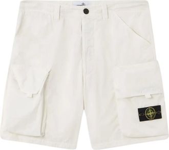 Stone Island Homme, Shorts, Blanc, Taille: W33 Cargo Shorts