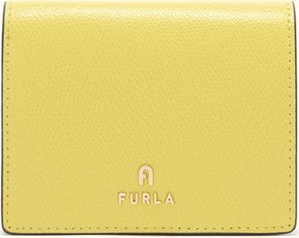 Furla Camelia Kompaktes Portemonnaie S M Yellow Gelb Strukturiertes Leder Damen