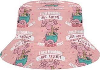 Generic Axolotl Et -1 Chapeau Soleil Pliable Chapeaux De Pêcheurs Anti-UV Pêcheur Cap pour Camping Excursions Plein Air