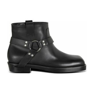 Balmain Biker-Stiefeletten aus Kalbsleder - - Shoes - Herren - Schwarzk - 44 EU