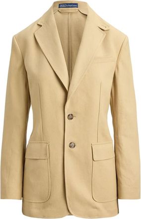 Ralph Lauren Femme, Vestes, Beige, Taille: 40 FR Single-breasted Blazer
