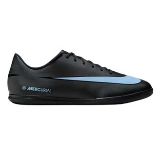 Nike Mercurial Hallenfu&szlig;ballschuhe f&uuml;r Herren, Leder (Schwarz/Blau)