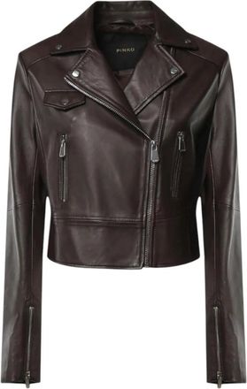 Pinko Pinko - Veste Biker - Femme - Vestes - Brun - Taille: 44 FR