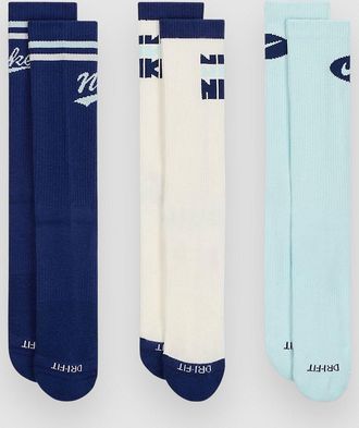 Nike Ed Pls Crew 3P Lifestyle 144 Socks glacier bl