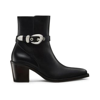 Stuart Weitzman Maven Western Bootie - - Shoes - Damen - Schwarzk - 35 1/2 EU