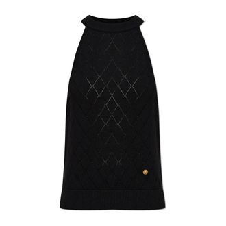 Balmain &Auml;rmelloses Strickoberteil - - Knitwear - Damen - Schwarzk - XS