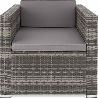 TecTake Fauteuil en rotin Lignano
