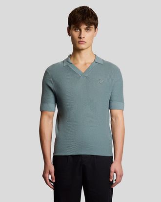 Lyle & Scott Offenes Kragen Feinstrick Poloshirt